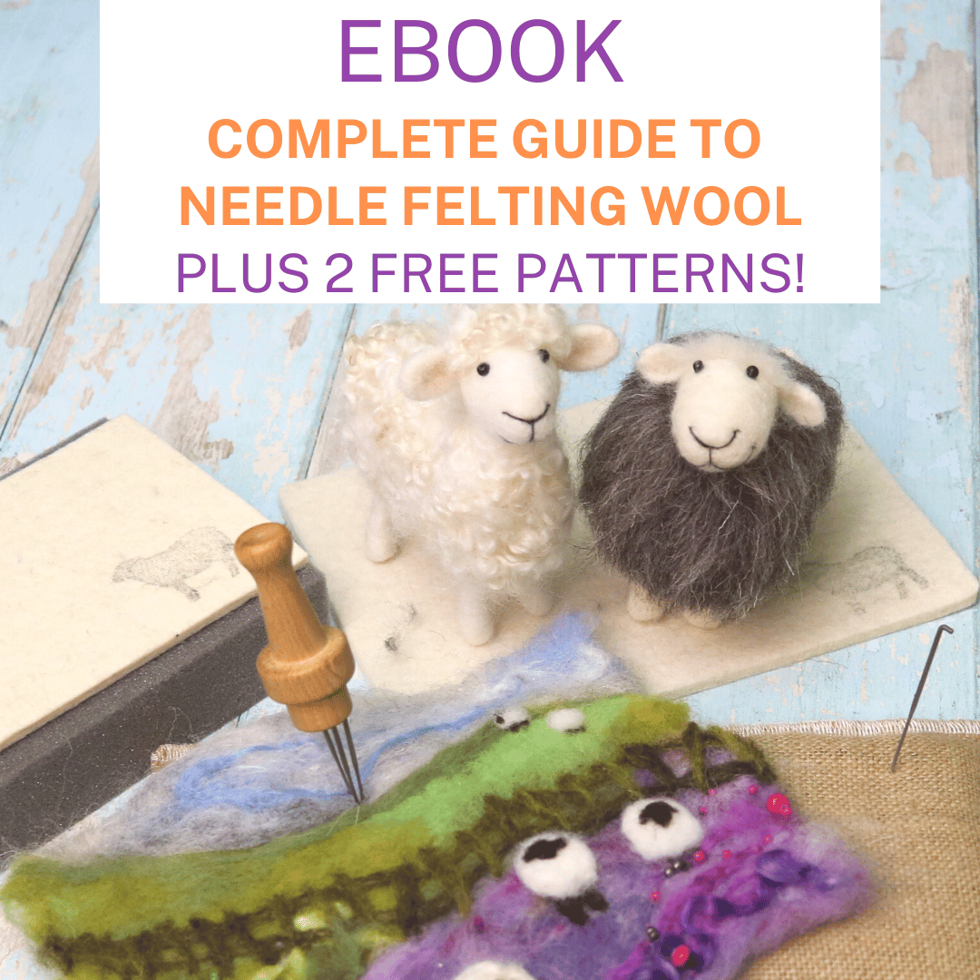 Needle felting wool guide – Plus 2 patterns – Winter hare and Nordic ...