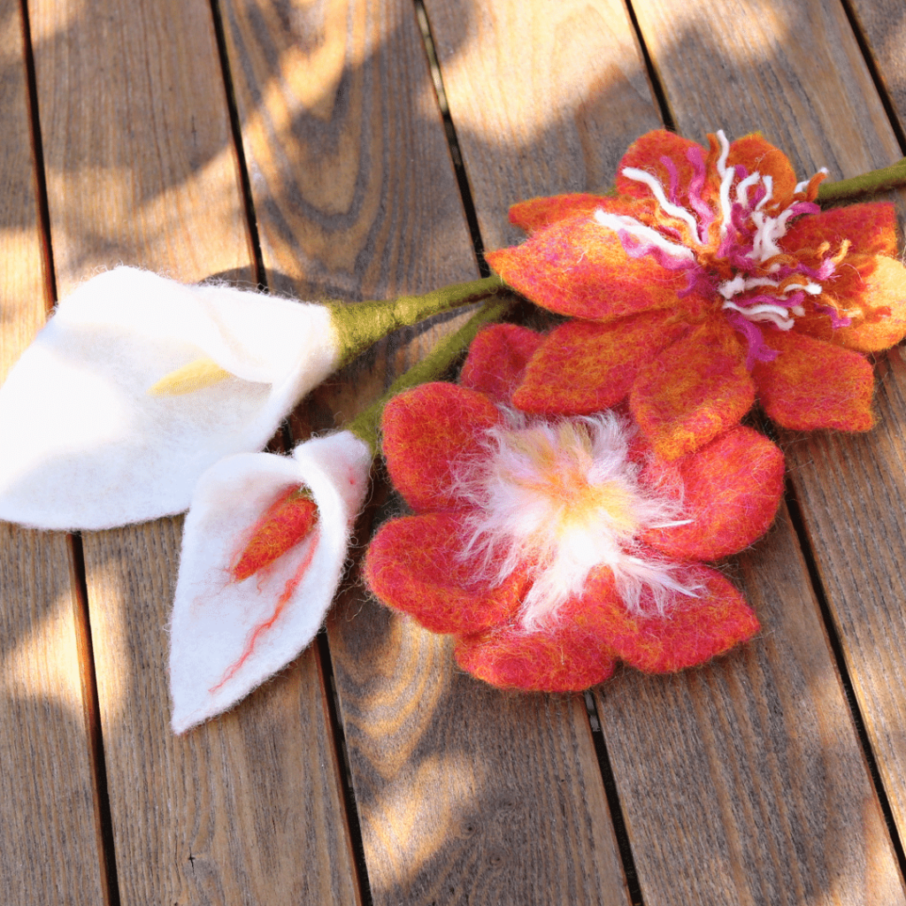 Flower Needle Felting Kit | Lincolnshire Fenn Crafts Also Home Of The ...