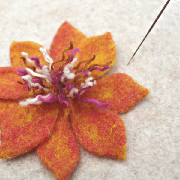 FLOWER NEEDLE FELTING KIT OR WOOL BUNDLE PLUS VIDEO TUTORIAL ...