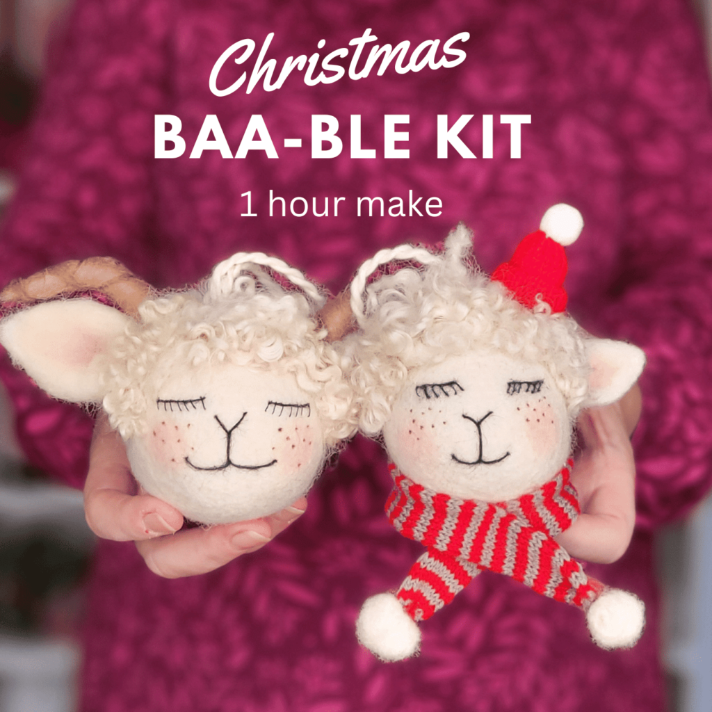 Christmas Sheep Bauble Needle Felting Kit – Easy 1 Hour Make ...